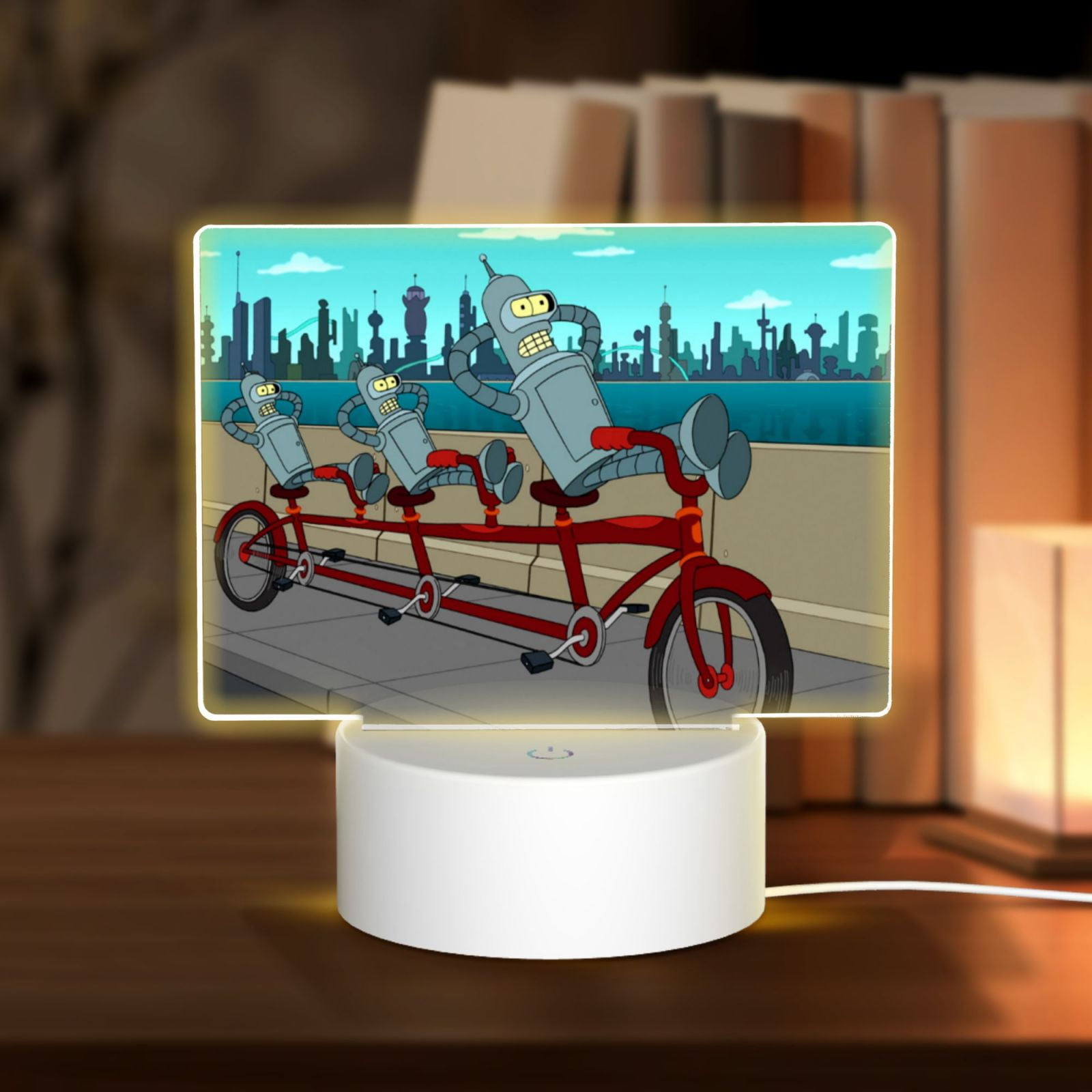 Robot Futurama Rectangular Acrylic Night Light Adjustable 3 Light Modes ...