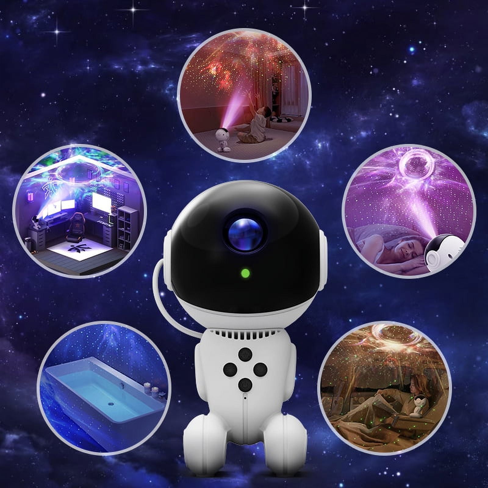 Robot Galaxy Starry Sky Projector, Astronaut Nebula Galaxy Star Night ...