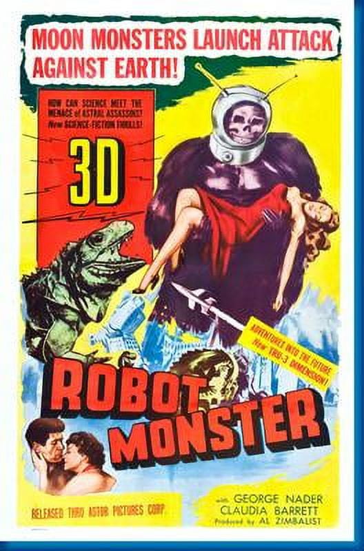 Robot Monster Movie Poster Reprint 27inx40in for any room 27x40 Multi ...