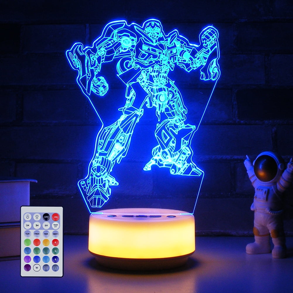 Robot Night Light Atmosphere LED Table Light Creative Visual Lamp as ...