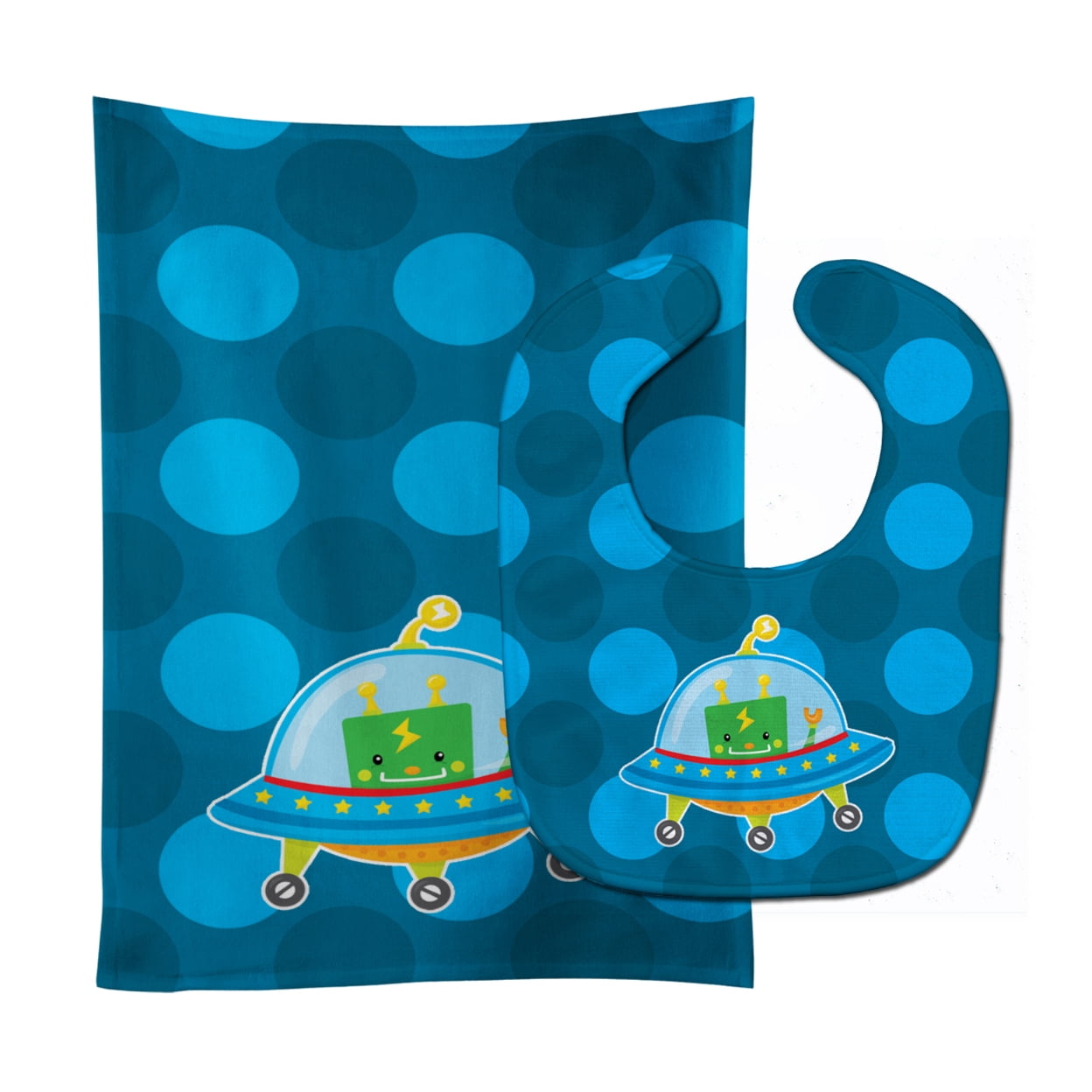 Robot Spaceship Baby Bib and Burp Cloth - Walmart.com
