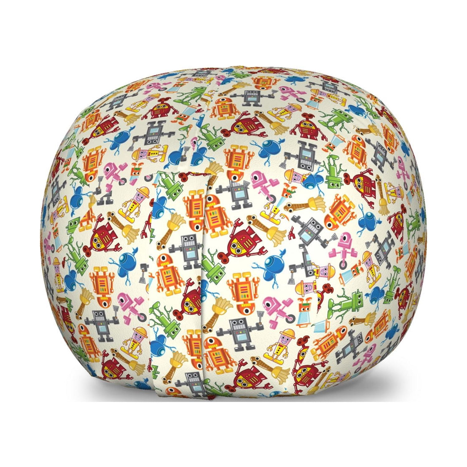 Robot Storage Toy Bag Chair, Colorful Cartoon Robots Style Theme ...
