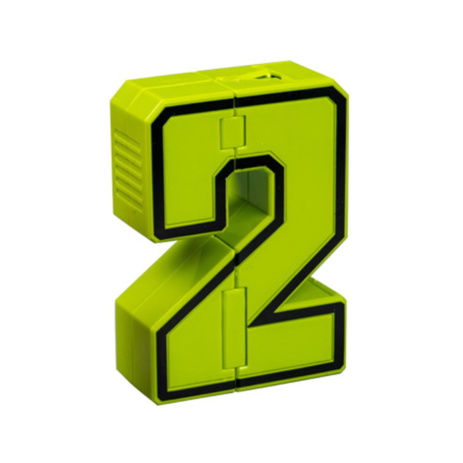 Robot Toy Compact Kids Digital Numbers Transforming Robot Action Figure ...