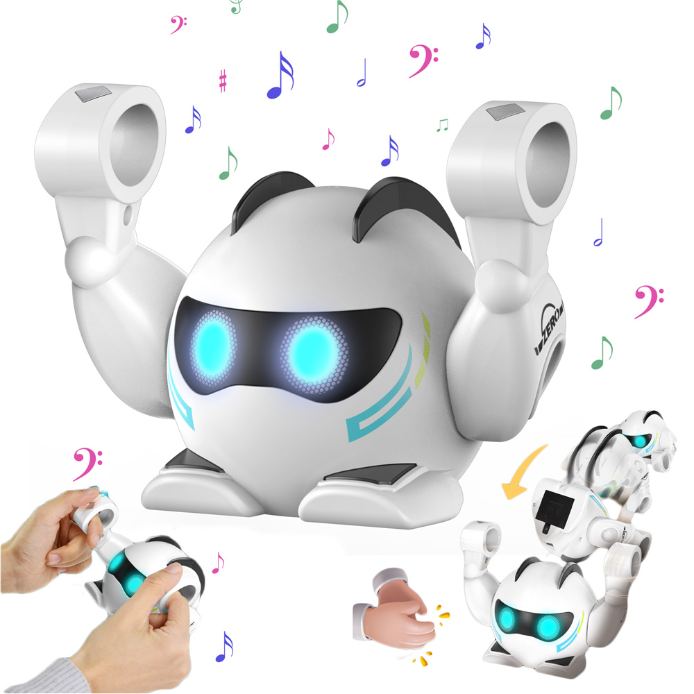Robot Toy for Kids, 360° Rolling with Music, Touch Sensitive Play Song ...