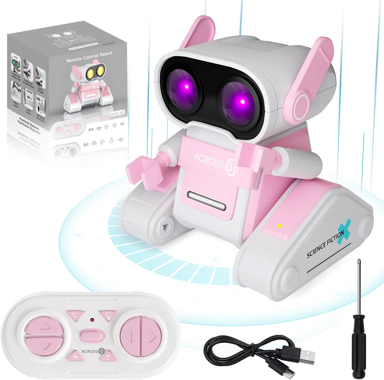 Robot Toy for Kids, Remote Control Robot Toy Intelligent Walking 360 ...