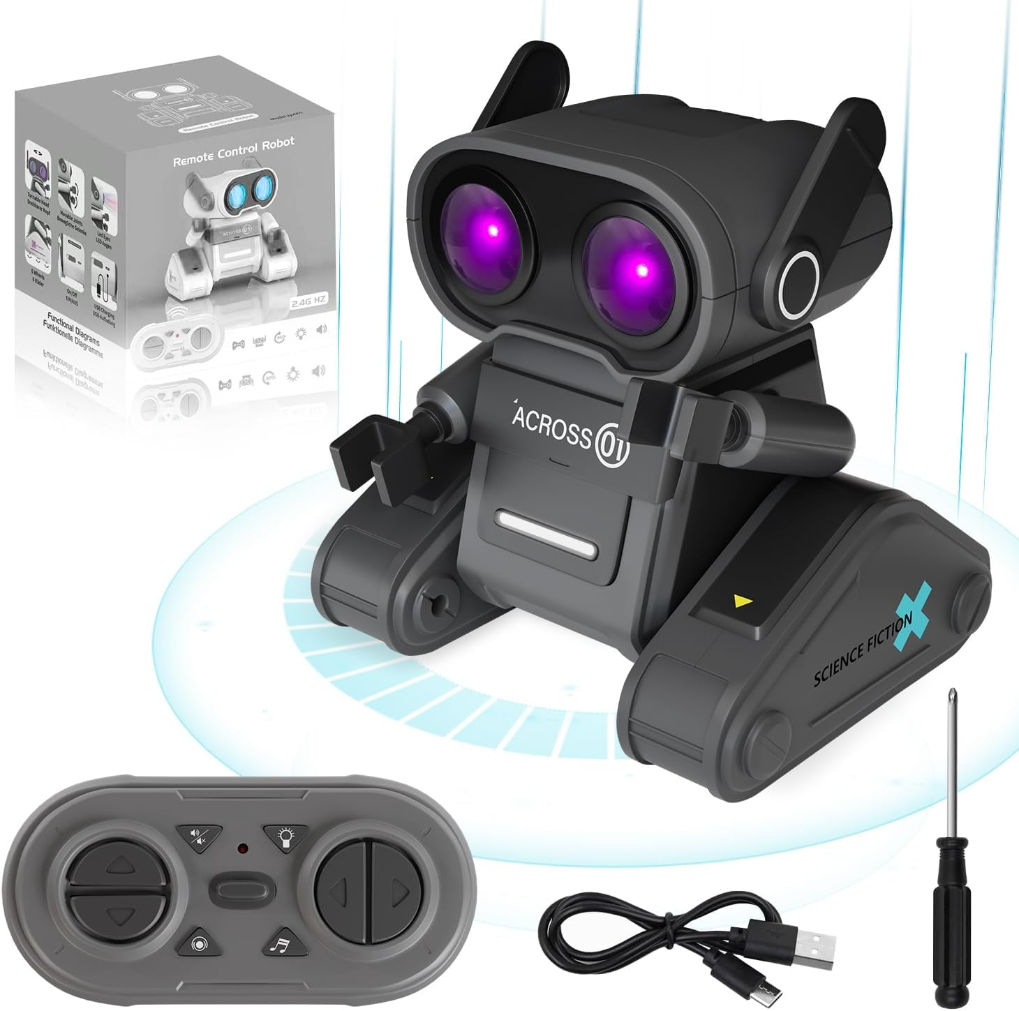 Robot Toy for Kids, Remote Control Robot Toy Intelligent Walking 360 ...