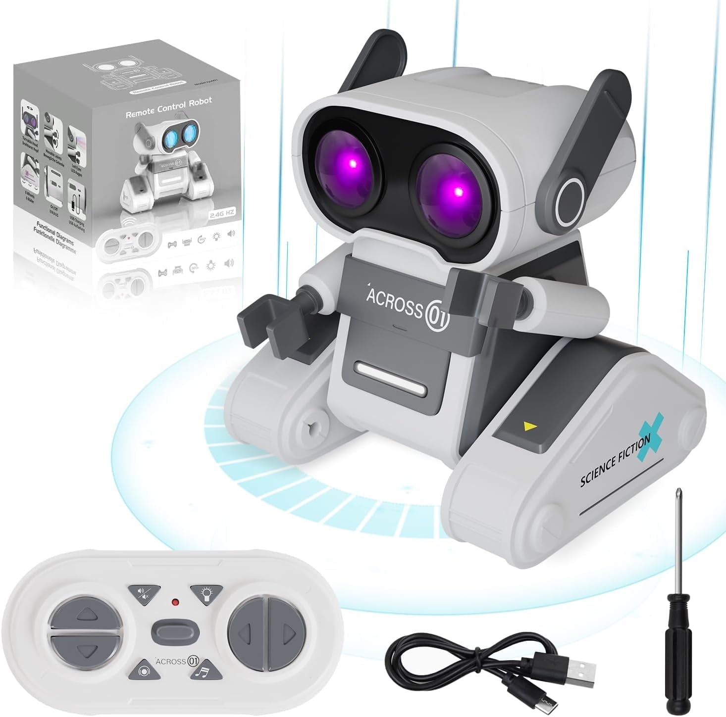 Robot Toy for Kids, Remote Control Robot Toy Intelligent Walking 360 ...