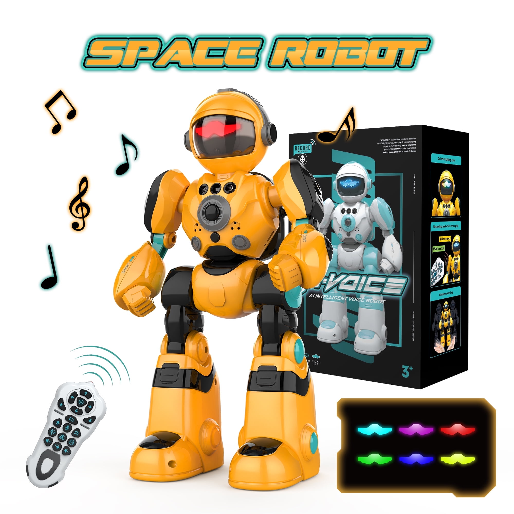 Robot Toy for Kids,Remote Control Toy with Gesture and Sensing, Voice ...