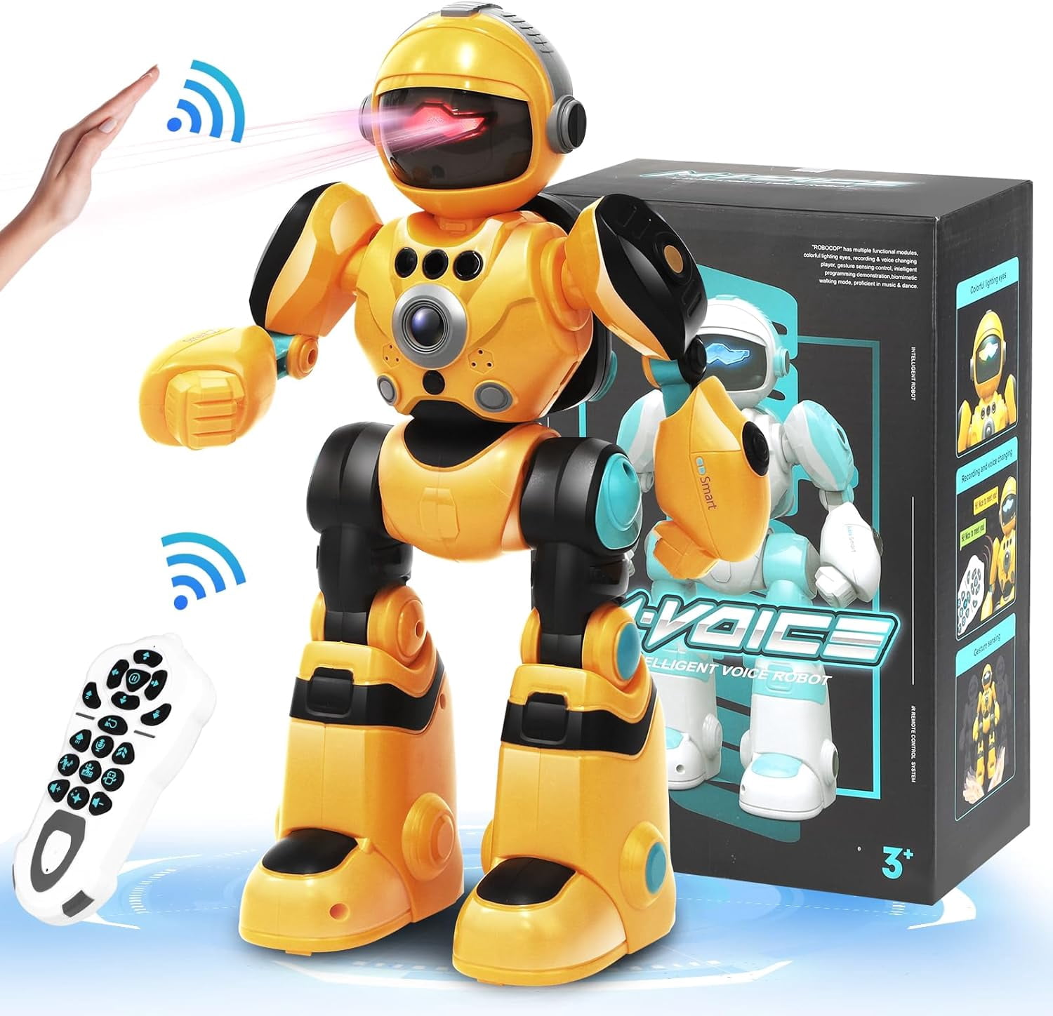 Robot Toys Gift for Kids: Remote Control Robot Programmable Robot with ...