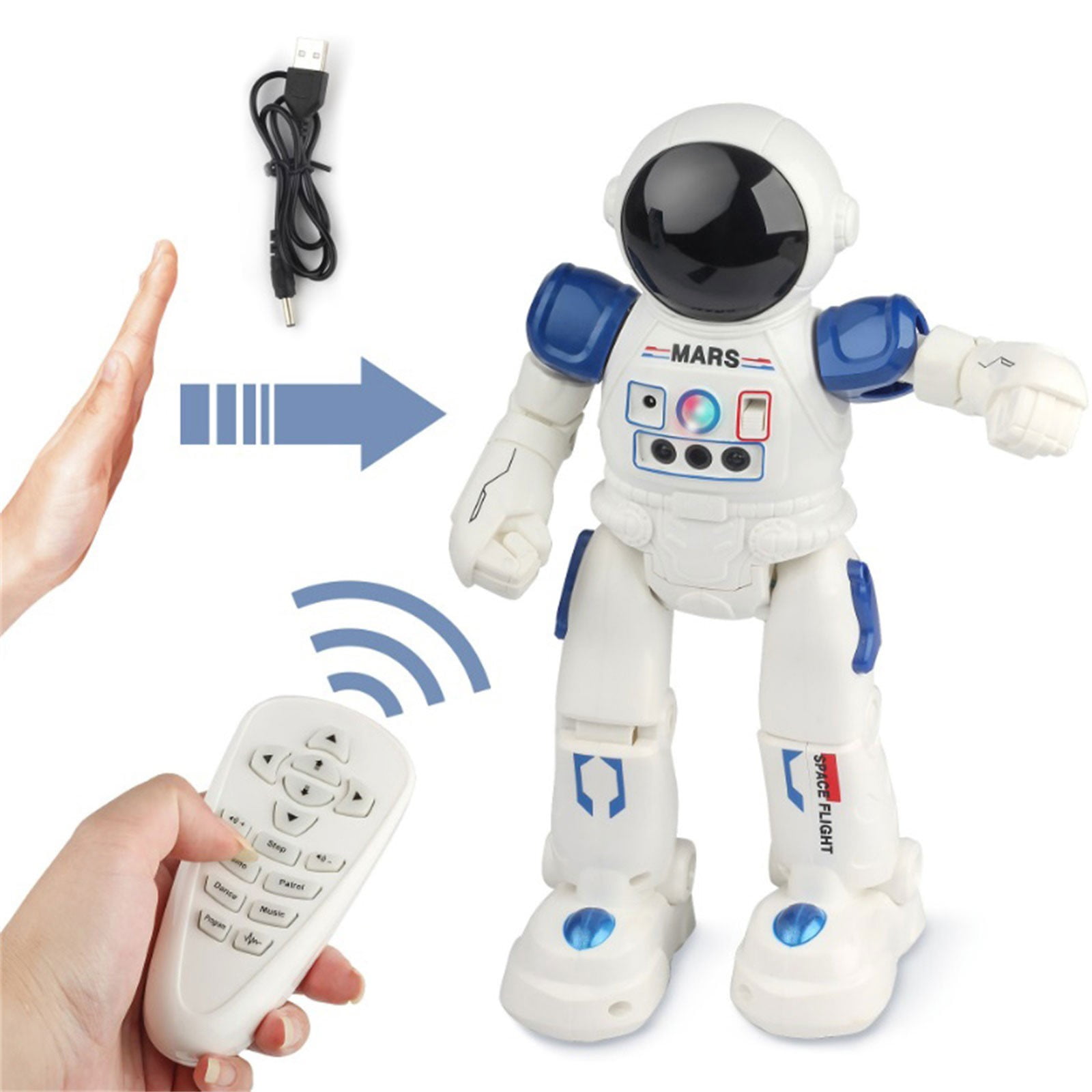 Robot Toys Gift for Kids: Remote Control Robot Programmable Robot with ...