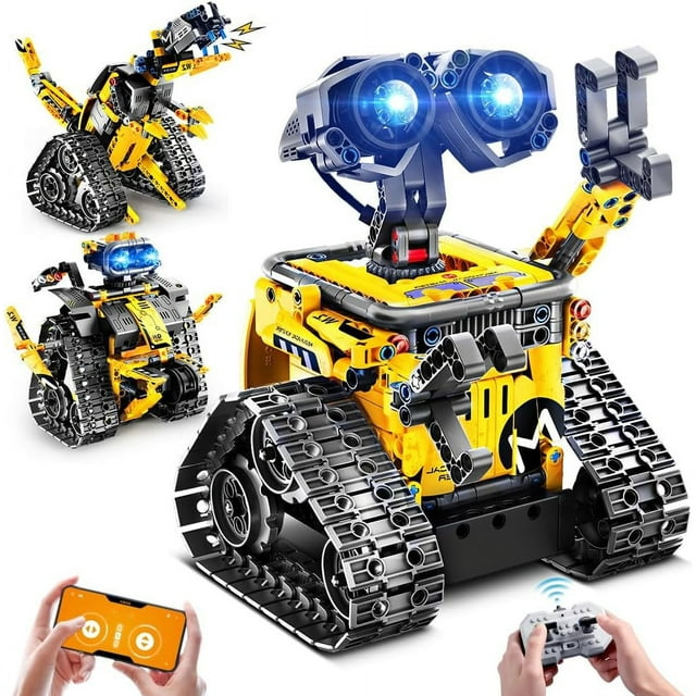 3-in-1 RC Robot Building Set, 520 PCS App-Controlled, STEM Gift for ...