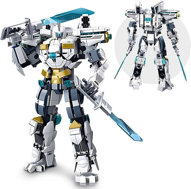 Robot Transforming Building Blocks Set for Adults,City Warrior Justice ...