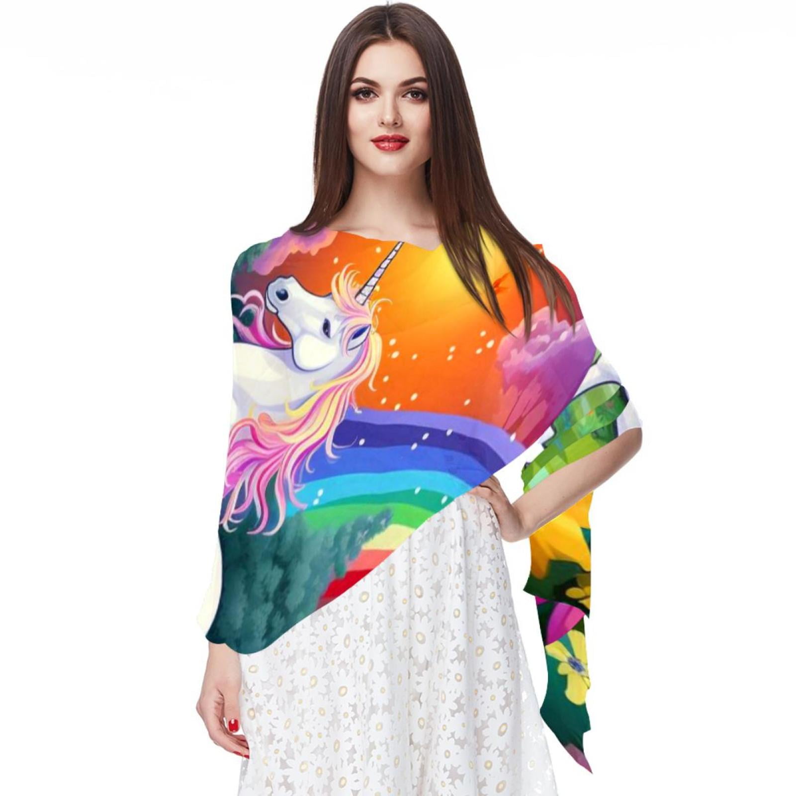 Robot Unicorn Attack Breathable Chiffon Yarn Silk Head Scarf 180*73 ...