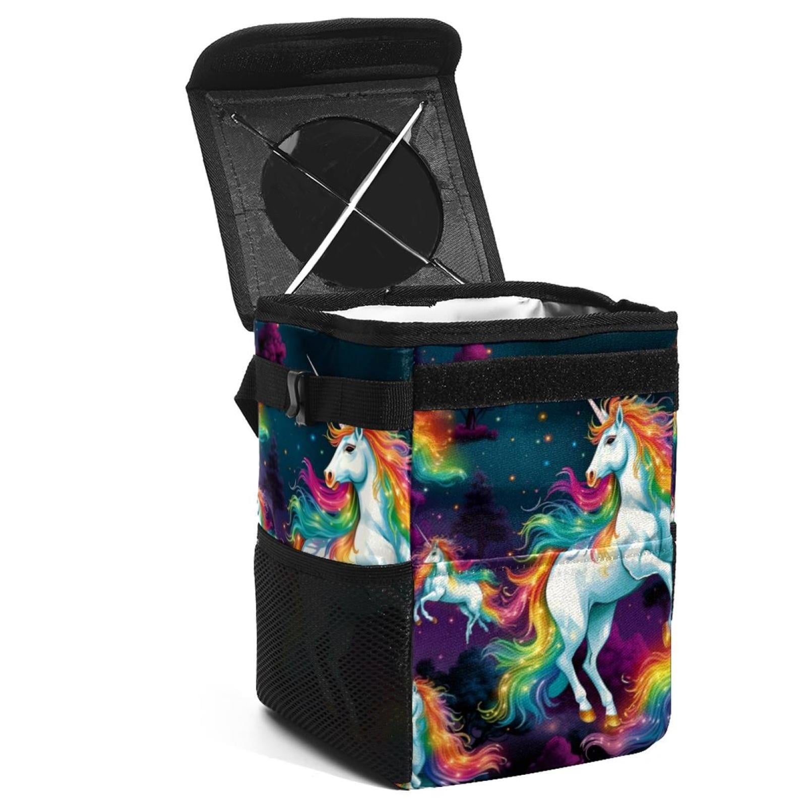 Robot Unicorn Attack Foldable Car Garbage Can with Lid, Leak-Proof ...