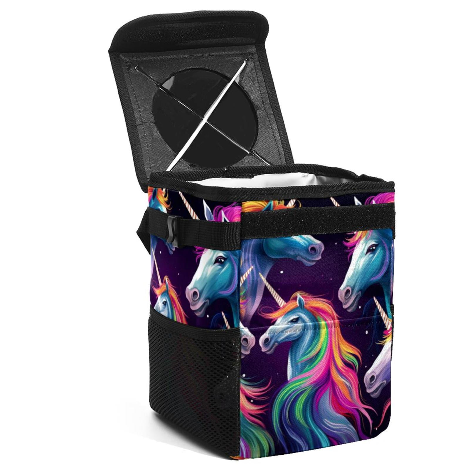 Robot Unicorn Attack Leak-Proof Foldable Car Garbage Can with Lid and ...