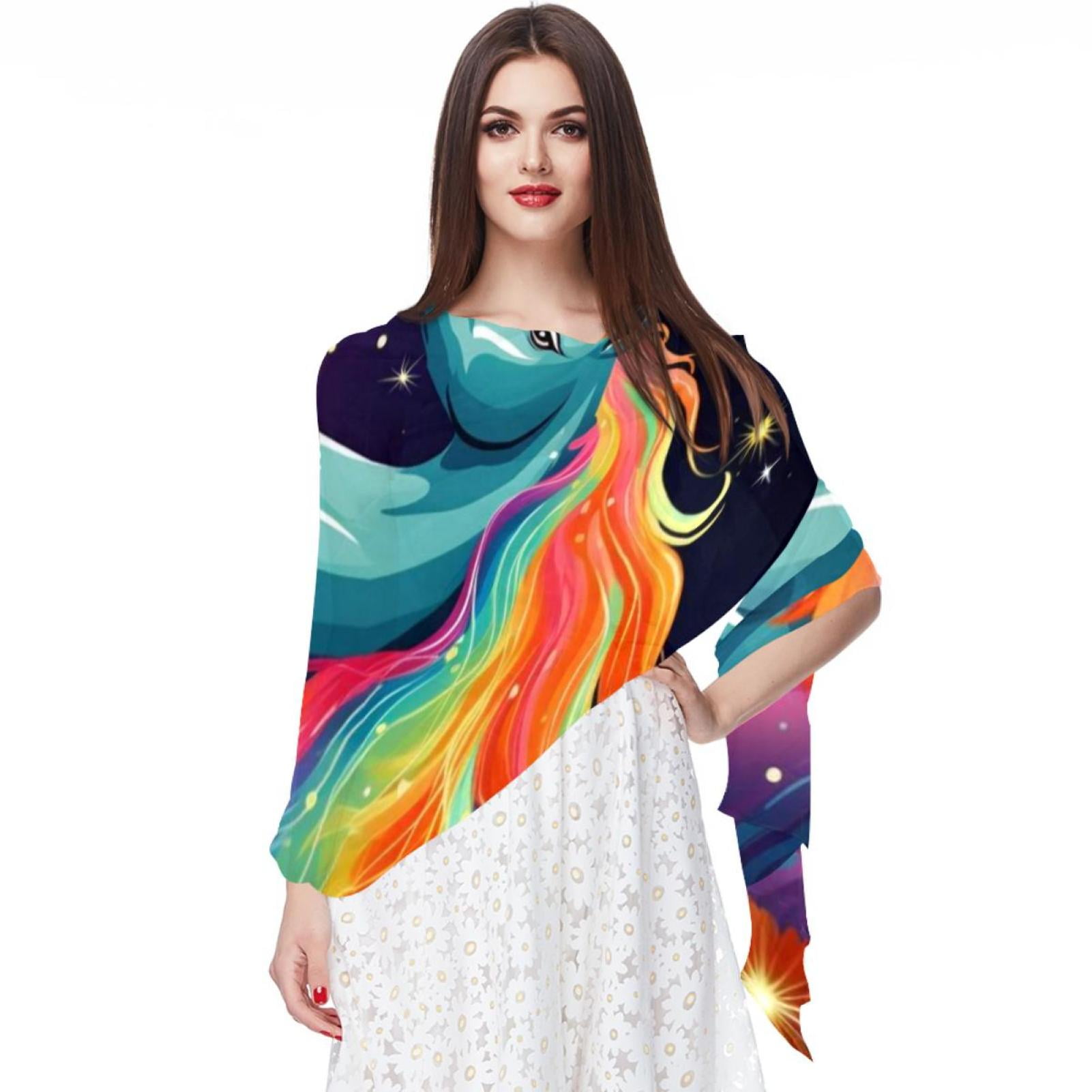 Robot Unicorn Attack Light and Breathable Chiffon Yarn Silk Scarf ...