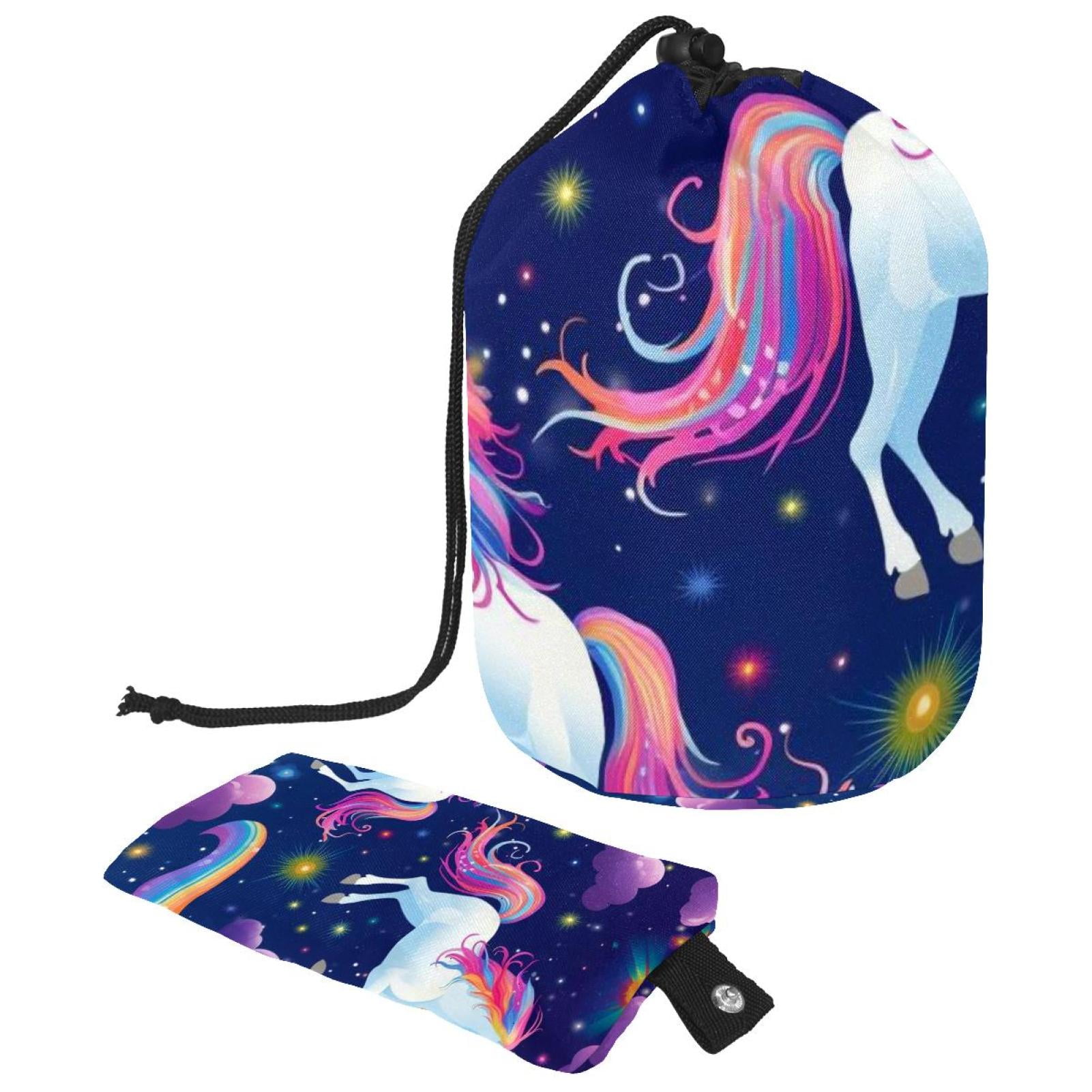Robot Unicorn Attack Portable Drawstring Mesh Bag, Foldable Travel ...