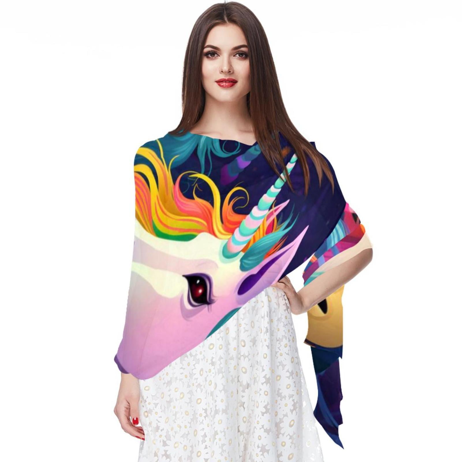 Robot Unicorn Attack Translucent Chiffon Yarn Silk Scarf - Light ...
