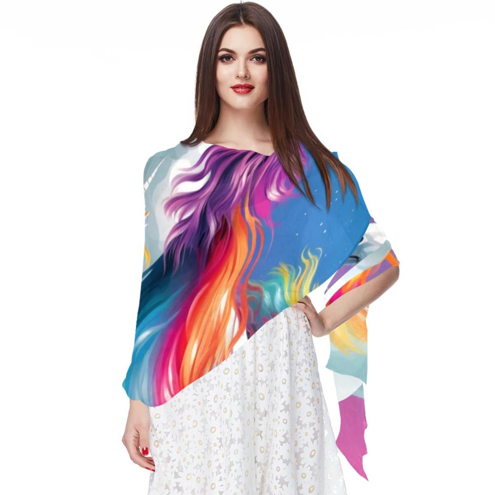 Robot Unicorn Attack Translucent Chiffon Yarn Silk Scarf - Light ...