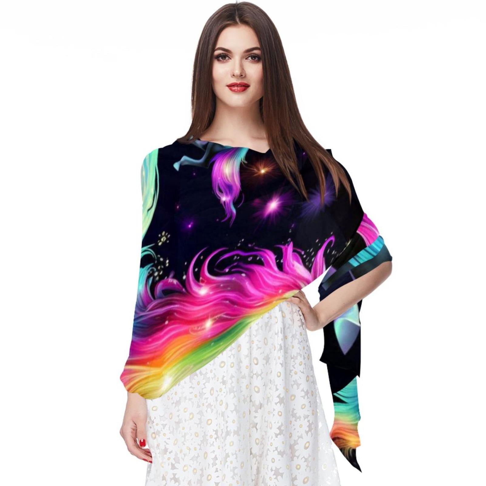Robot Unicorn Attack Translucent Chiffon Yarn Silk Scarf - Light ...