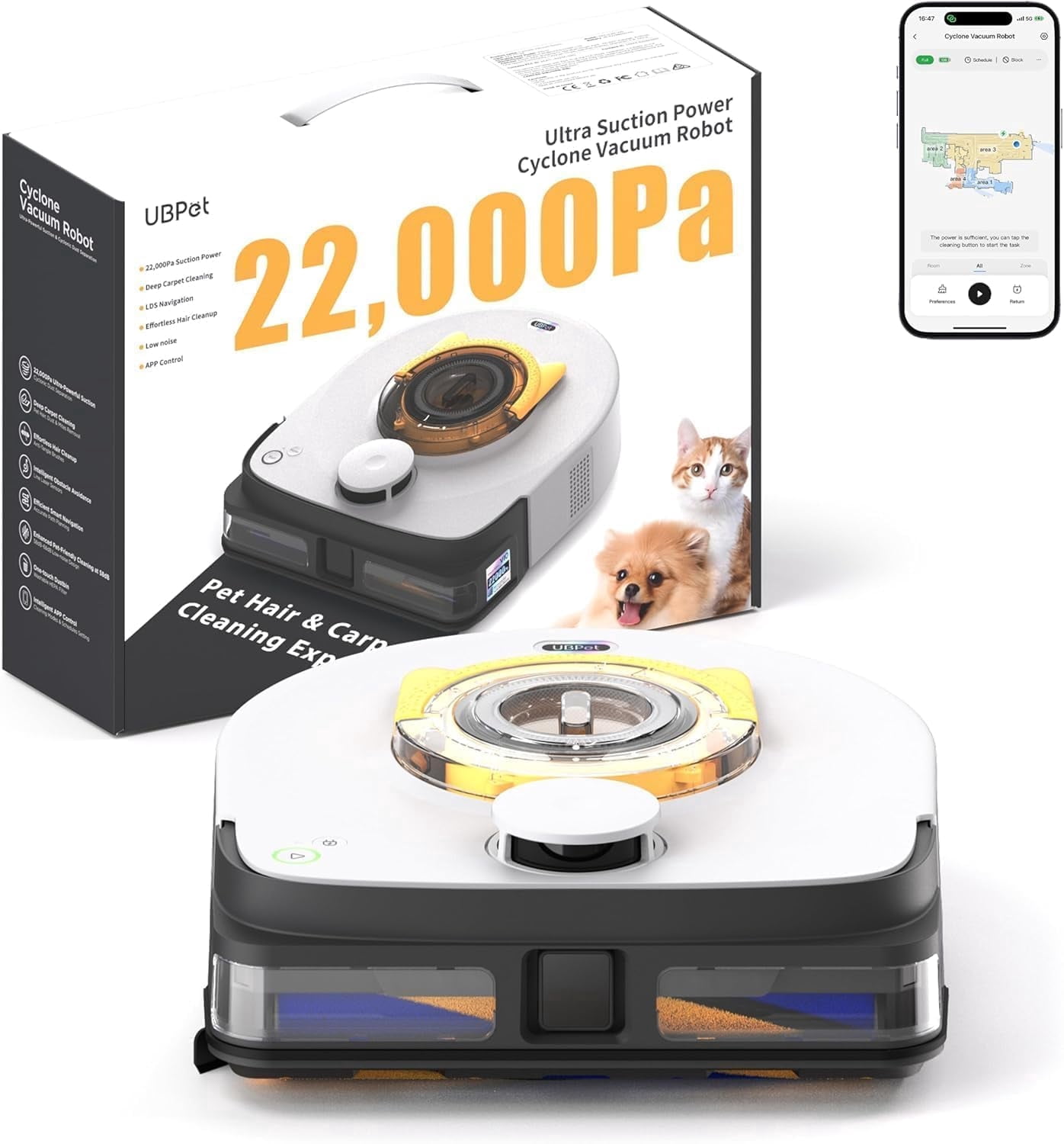 Robot Vacuum with 22,000Pa Ultra-Strong Suction - Automatic Robot ...
