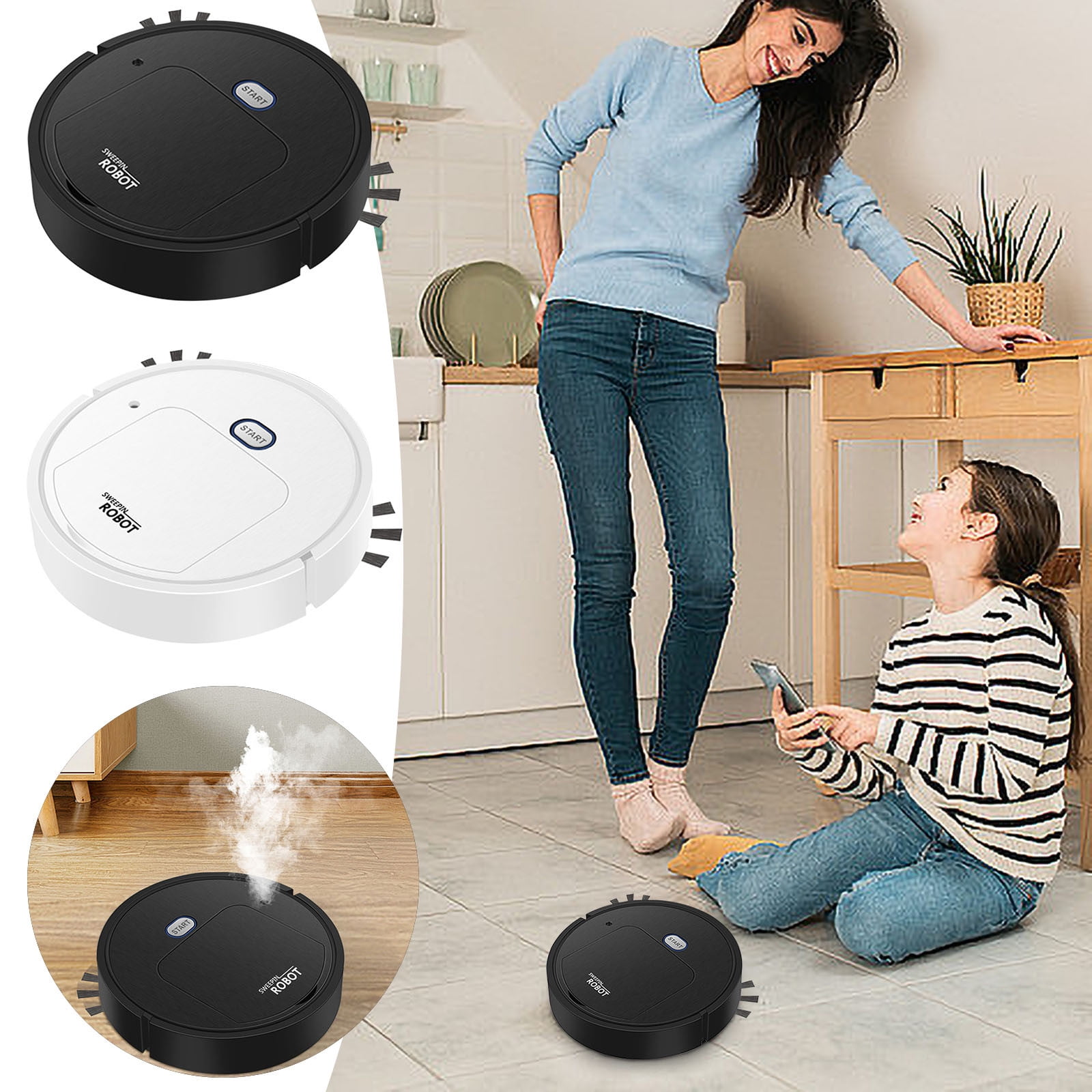 Robot Vacuum Cleaner Automatic Sweeping Machine | Intelligent Mopping ...