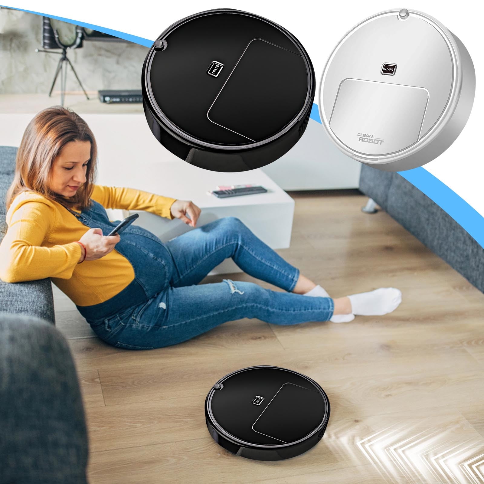 Robot Vacuum and Mop Combo, Mini Vacuum Cleaner, Smart Sweeping Robot ...