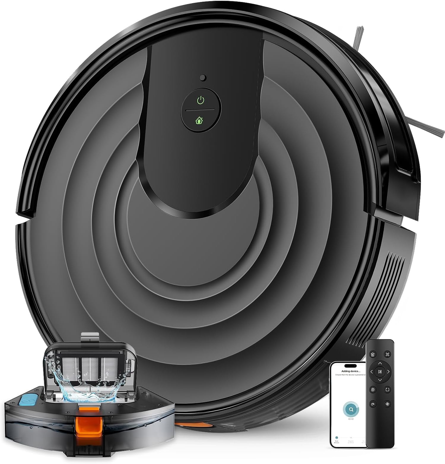 Robot Vacuum and Mop Combo, Robotic Vacuum Cleaner 5000Pa Suction 130 ...