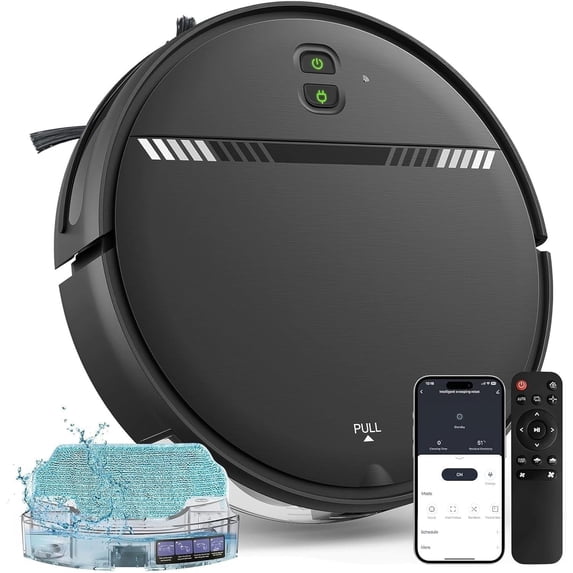 Robot Vacuum and Mop Combo, Vaccum 2 in 1 with WiFi/App/Voice, Schedule ...