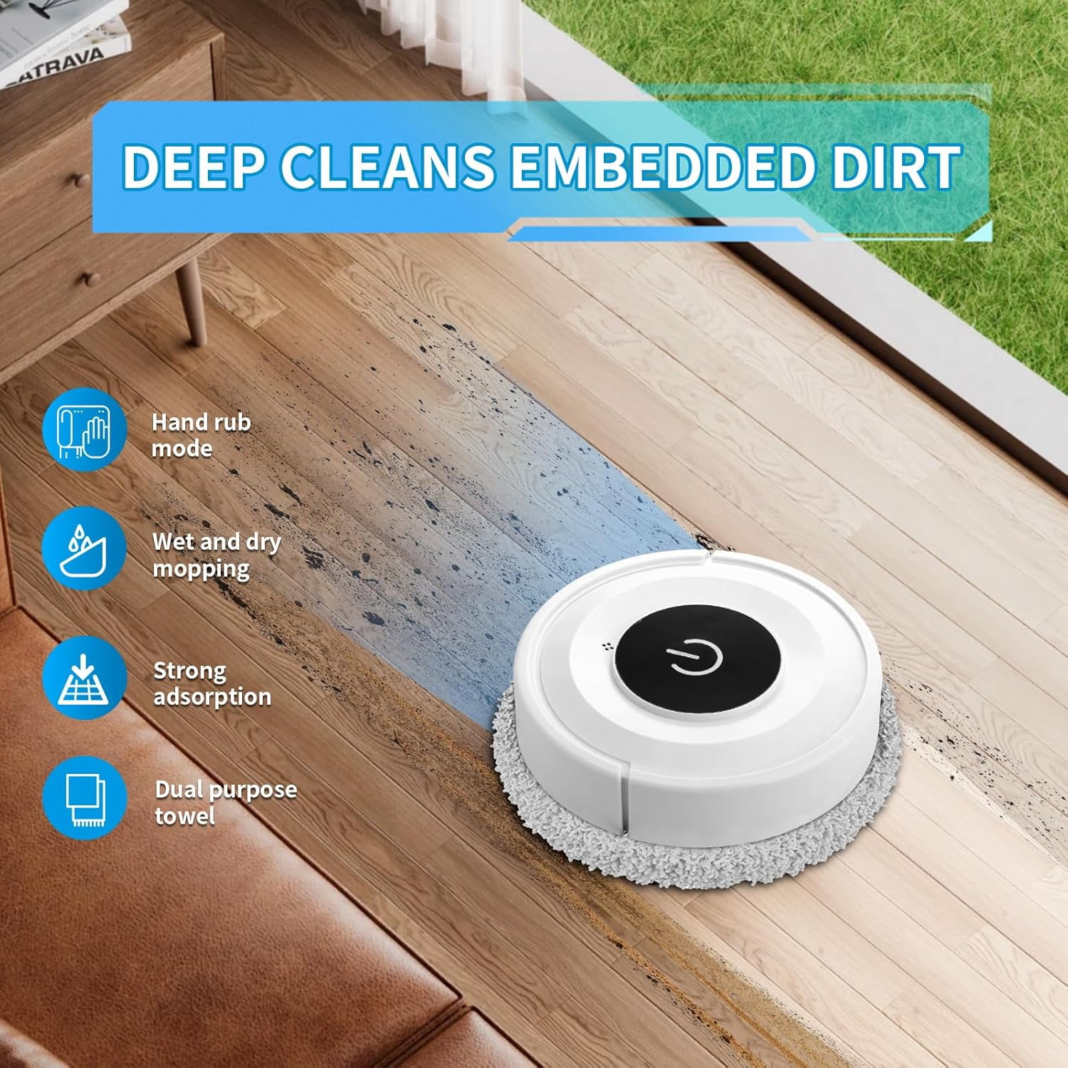 Robot Vacuum Mopping, Robot Vacuum and Mop, Long Run Time, Slim & Quiet ...