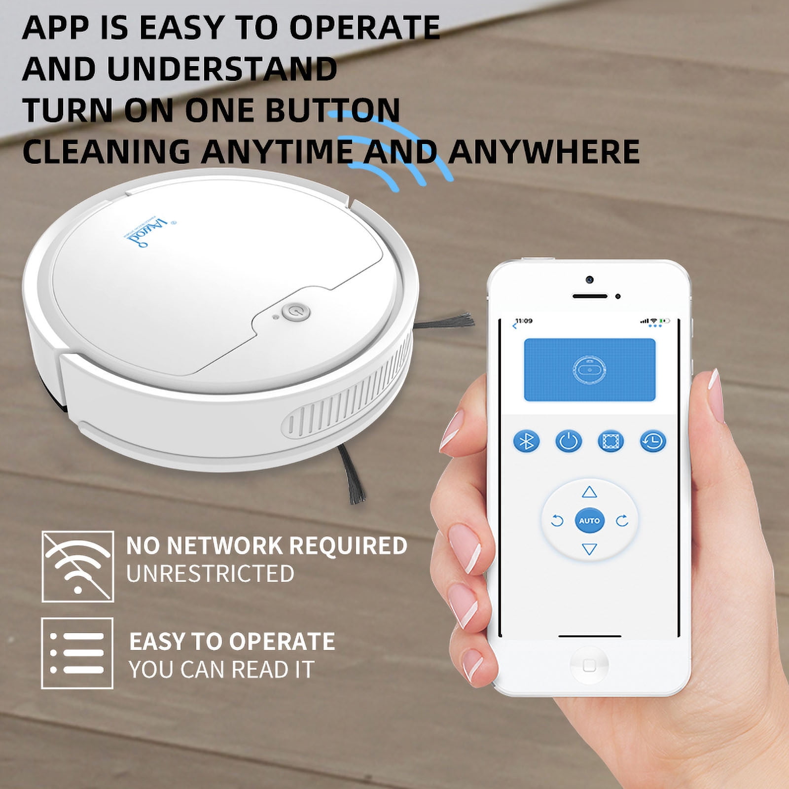 Robot Vacuum, Robot Vacuum and Mop Combo with Schedule,Smart Cleaning ...
