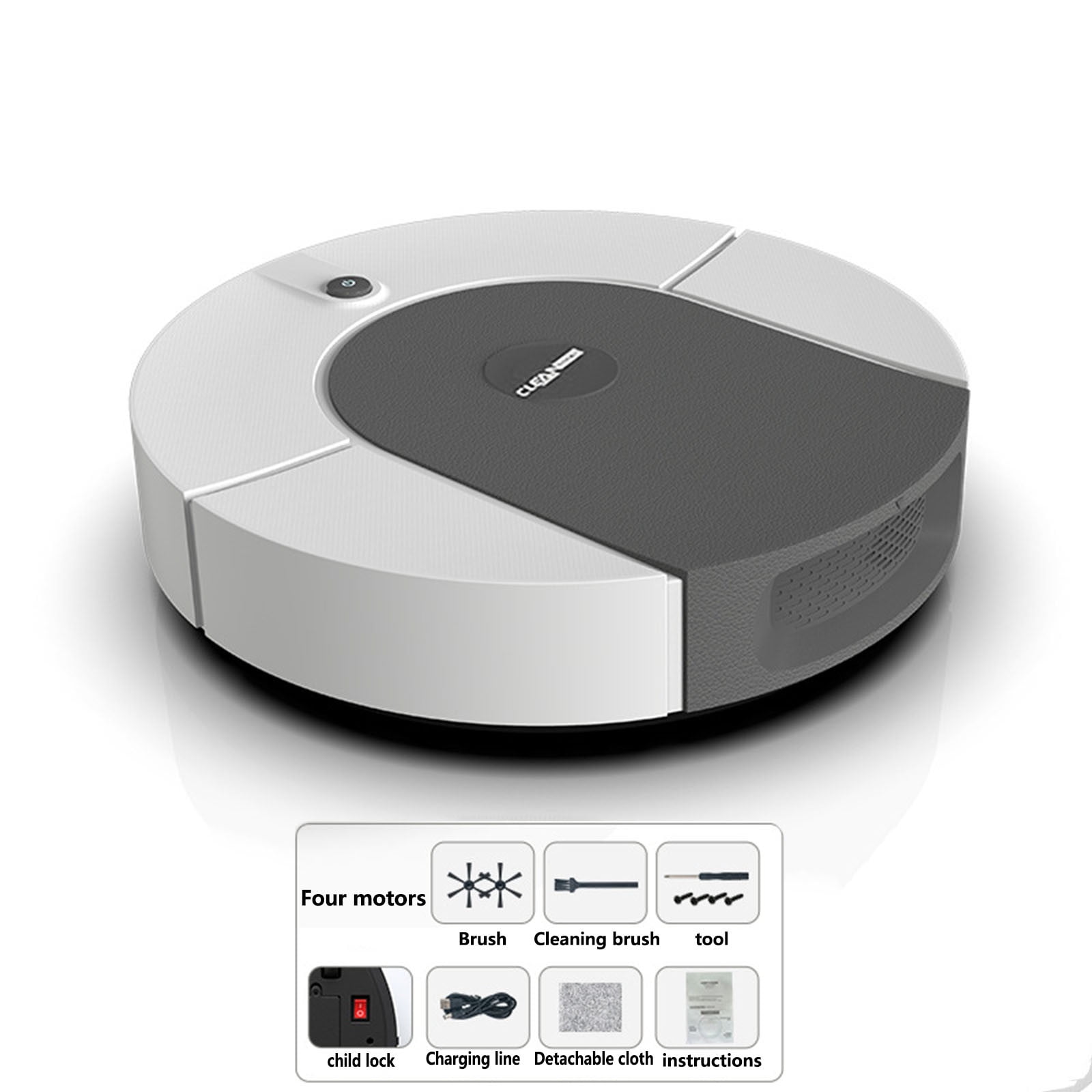 Robot Vacuum, Yannianjz Robot Vacuum, Intelligent 3-in-1 Sweeping and ...