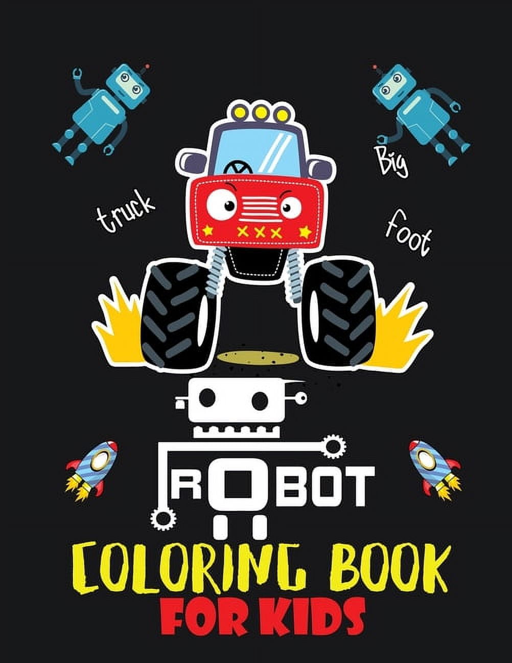 Robot coloring book For Kids: Easy and Cheap Robot Coloring Book ...