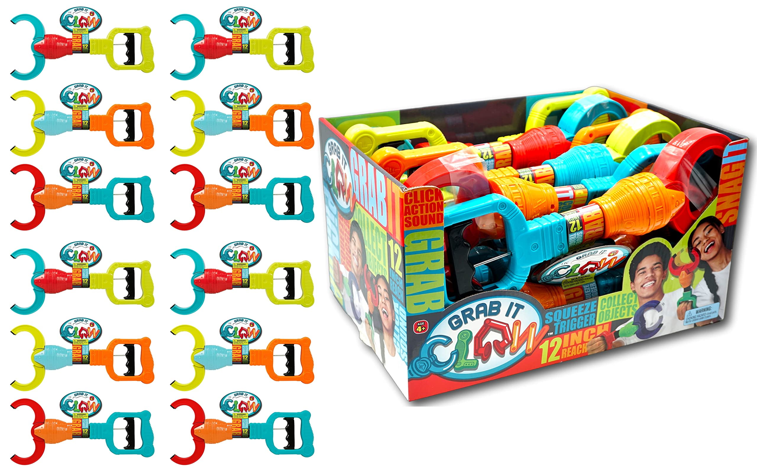 Robotic Arm Claw Grabber 12 Pieces, Plastic Claw Machine Toy for ...