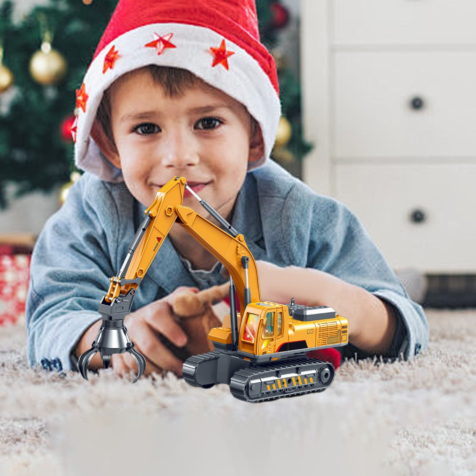 Robotic Arm Excavator Toy Vehicle With Three Interchangeable Arms ...