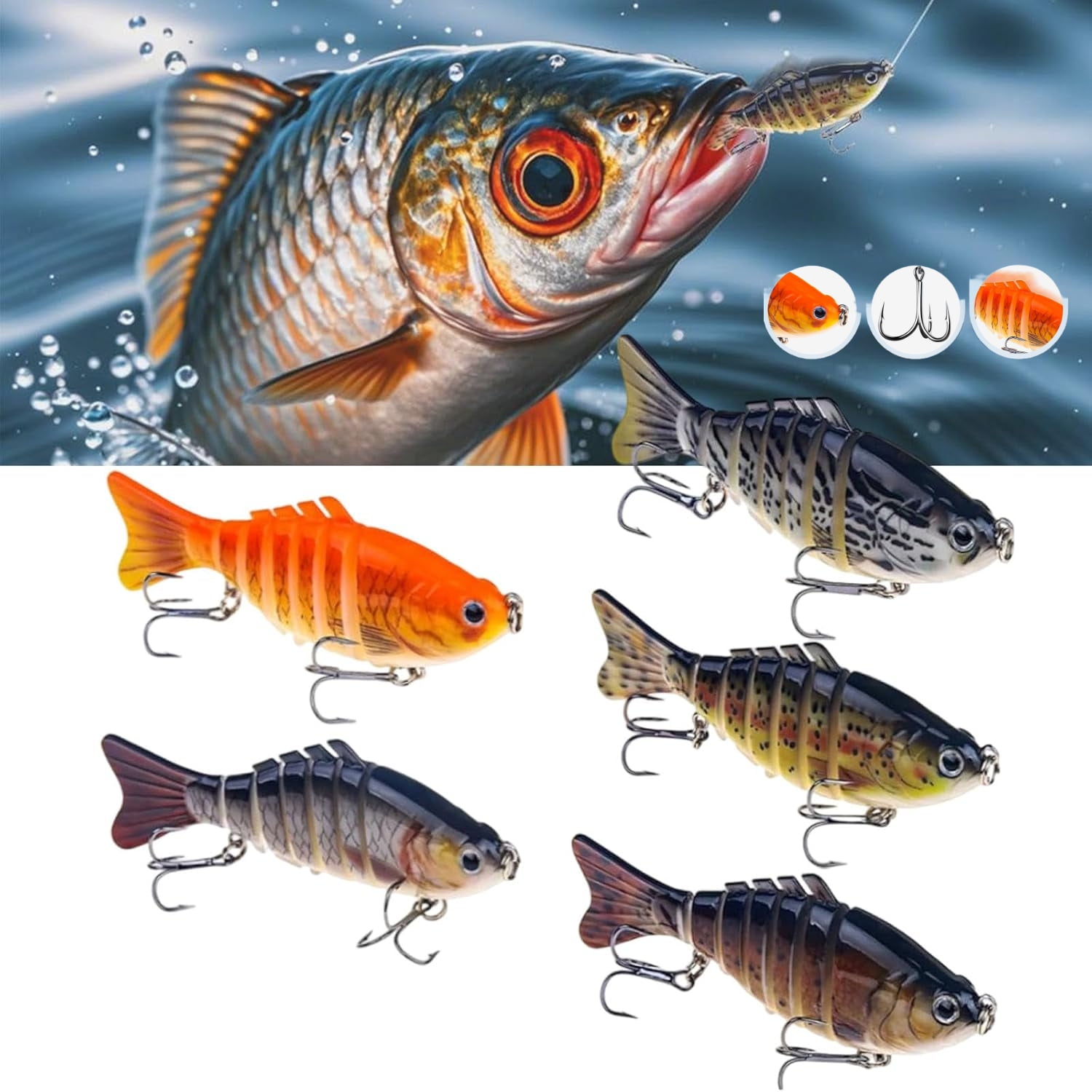 Robotic Fishing Lure, 2025 New Bionic Swimming Bait, Robotic Lures F ...