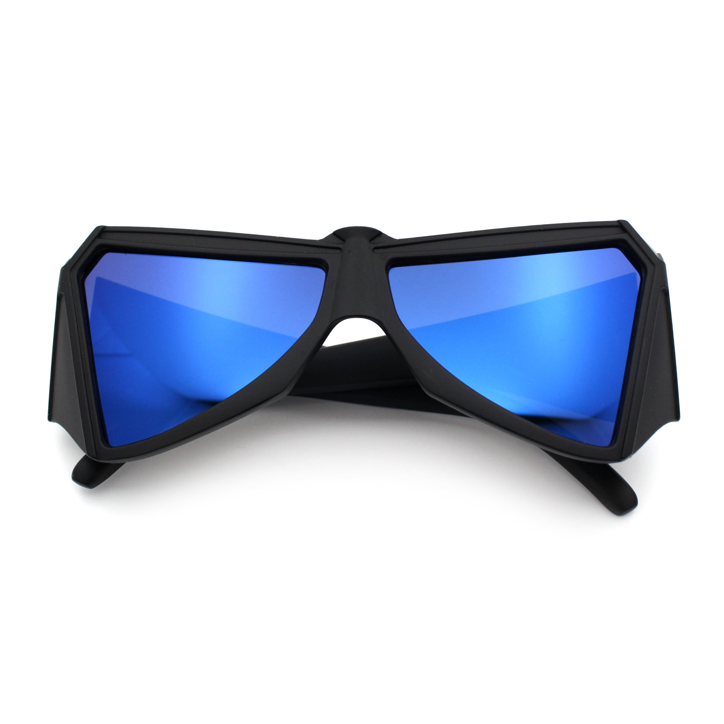 Robotic Geometric Dimensional Bevel Angular Wrap Plastic Sunglasses ...
