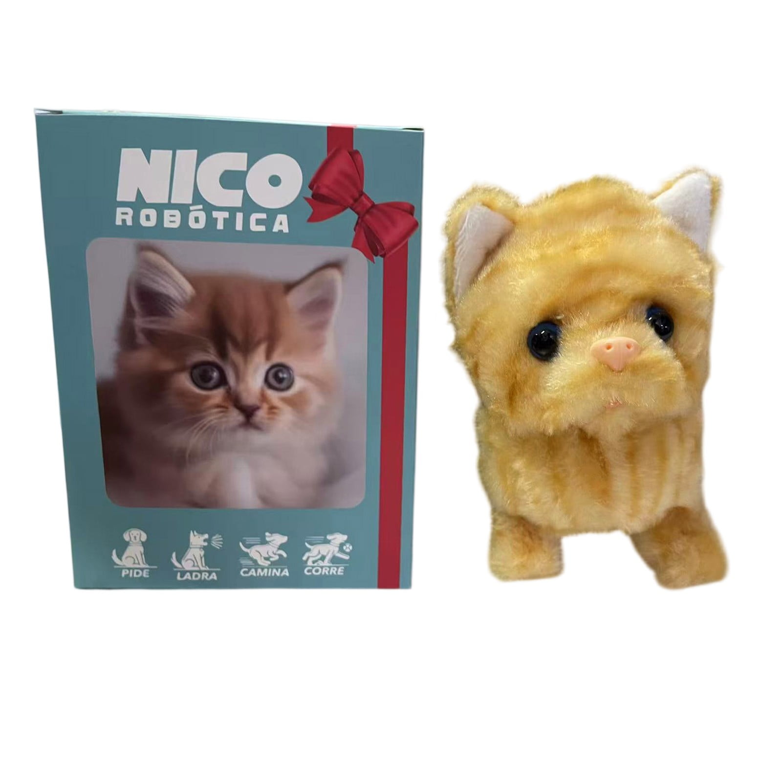 Robotic Kitty Plush Doll -Electronic Moving Stuffed Animal, Interactive ...