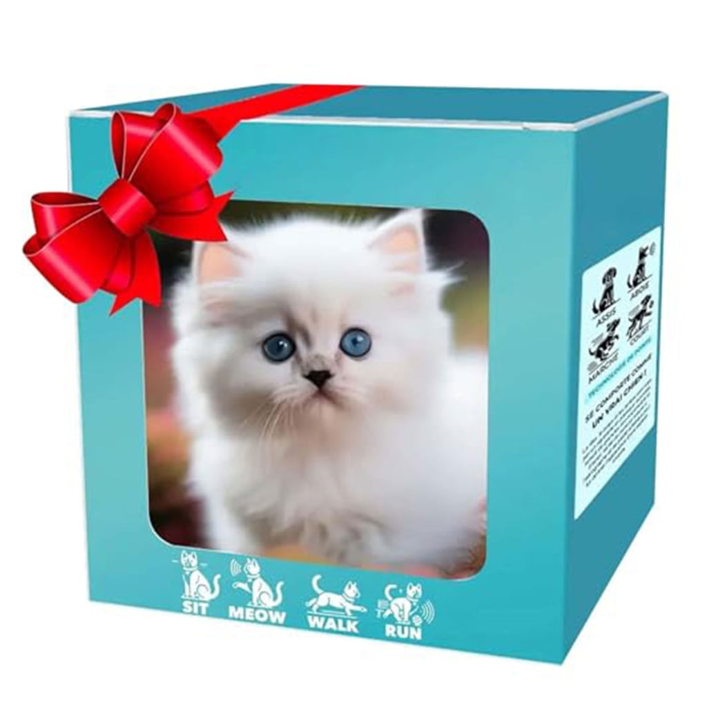 Robotic Plush Cats Toy Interaction Comfort Toy with Life Like Movement ...