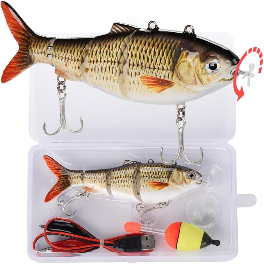 Robotic Swimming Lure 5.1” Fishing Lure 4-Segement Multi Jointed ...