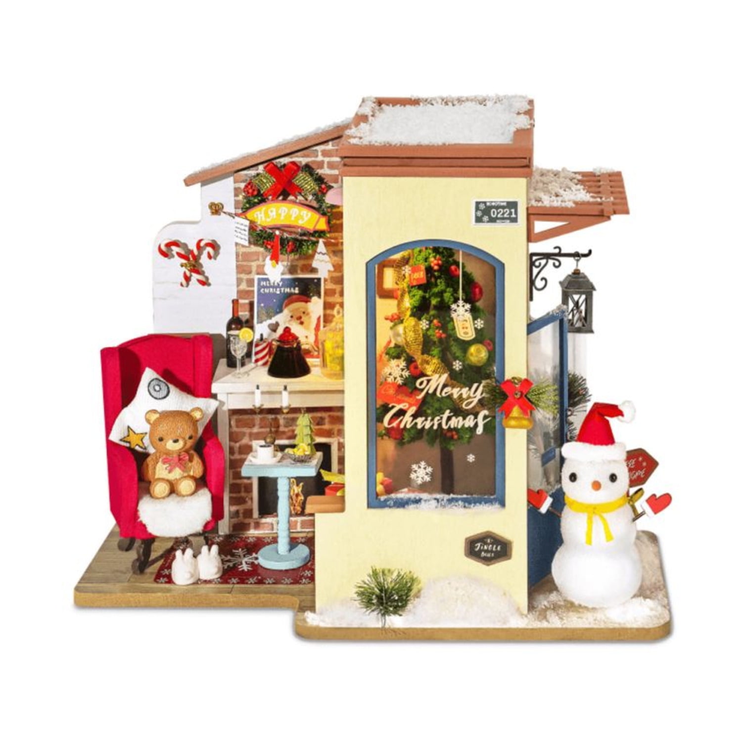 Robotime Christmas Snow House New - Walmart.com