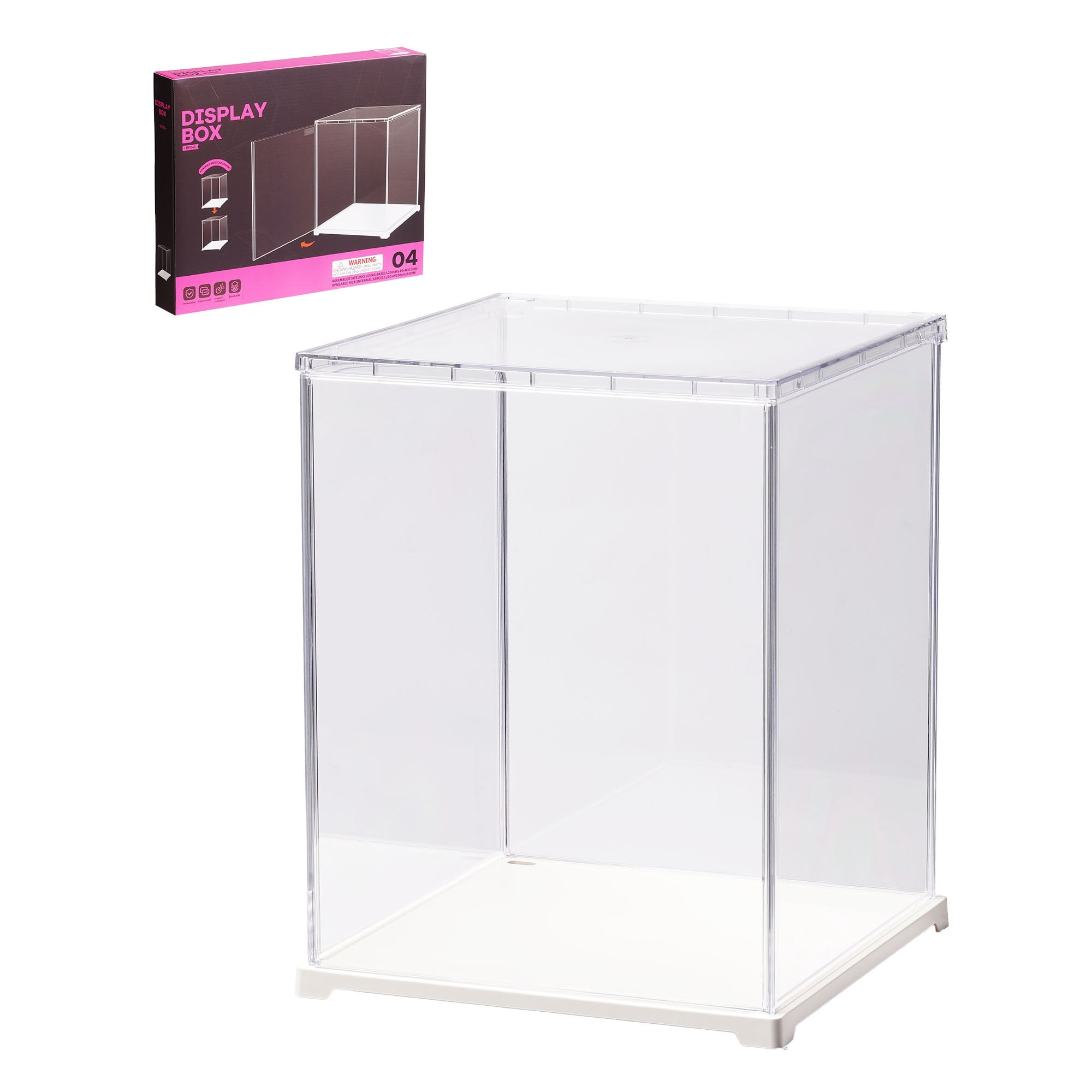 Robotime Clear Acrylic Display Box Stackable Storage Plastic Box for ...
