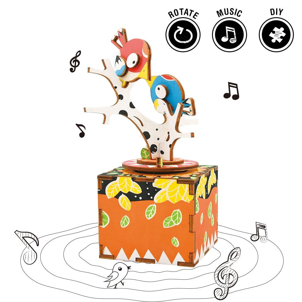 Robotime DIY Music Box- Bird's on a Tree - Walmart.com