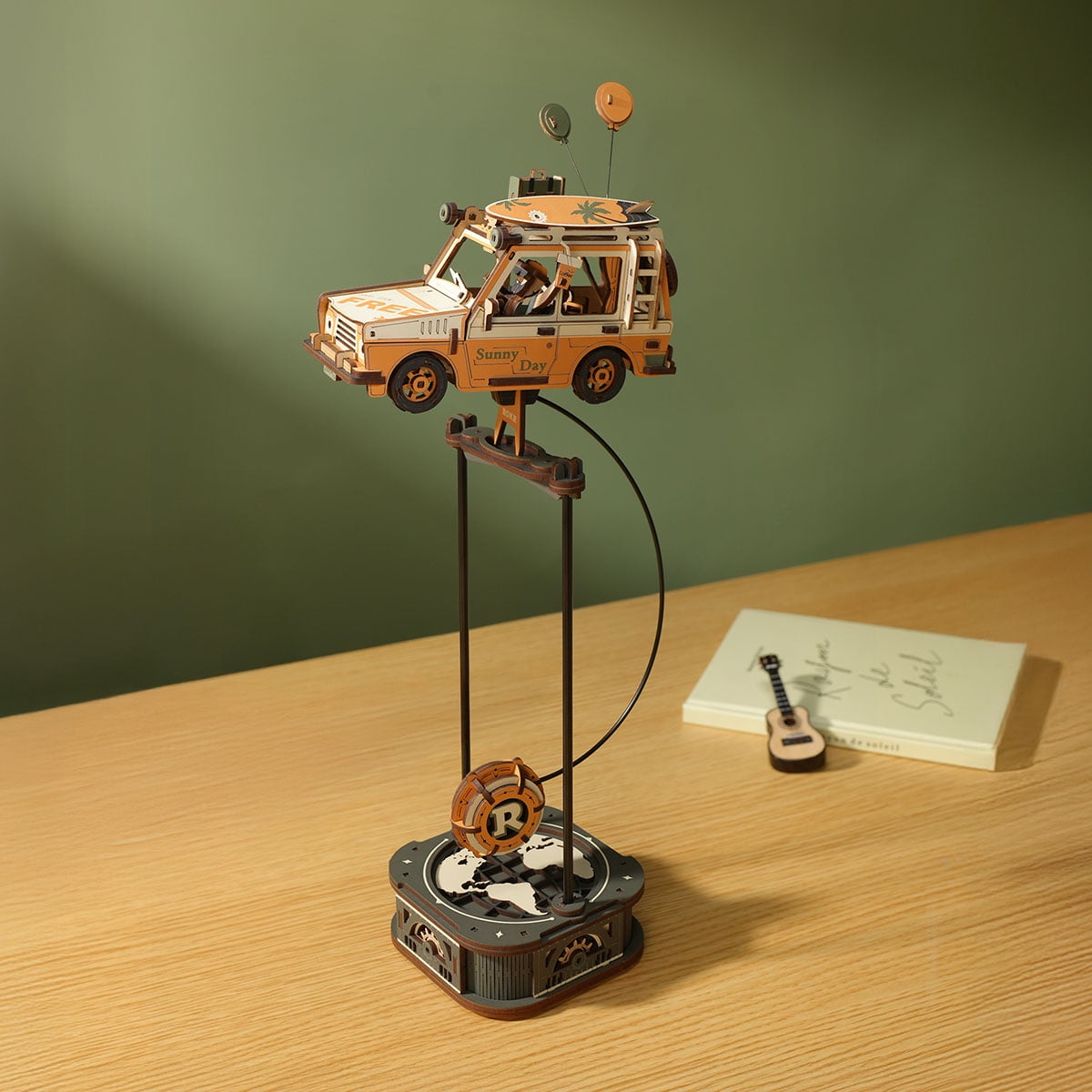 Robotime Rokr Gravity Swing Model Building Kit 3D Wooden Puzzle kit Sky ...
