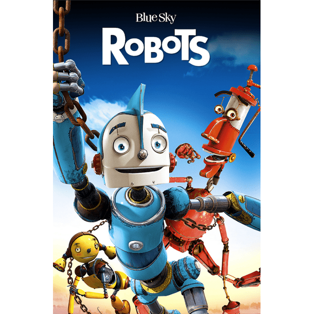 Robots 2005 Movie Poster 24x36 Animated Comedy Adventure Futuristic ...