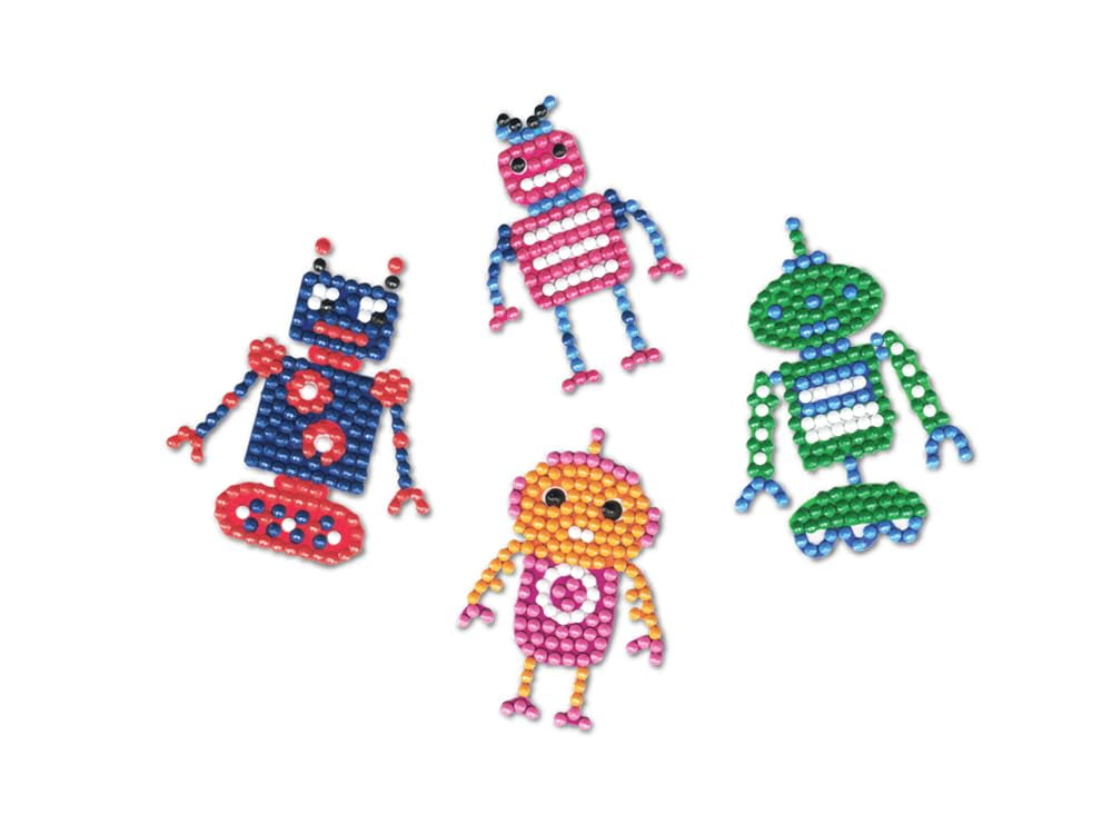 Robots Diamond Art Kids' Sticker Kit - Make Your Own 3D Stickers ...
