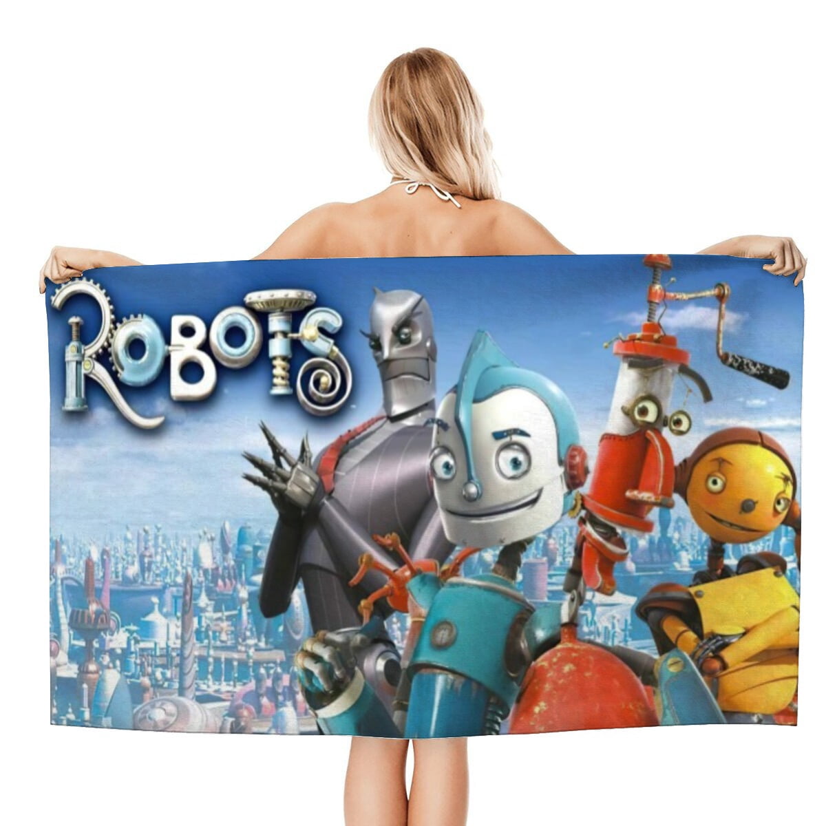 Robots Gifts Beach Towel for Women Girl Birthday Inspired Fan Bath ...