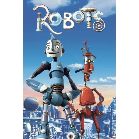Robots Movie Poster 12x16 Art Print on Metal Sign 12in x 16in Multi ...