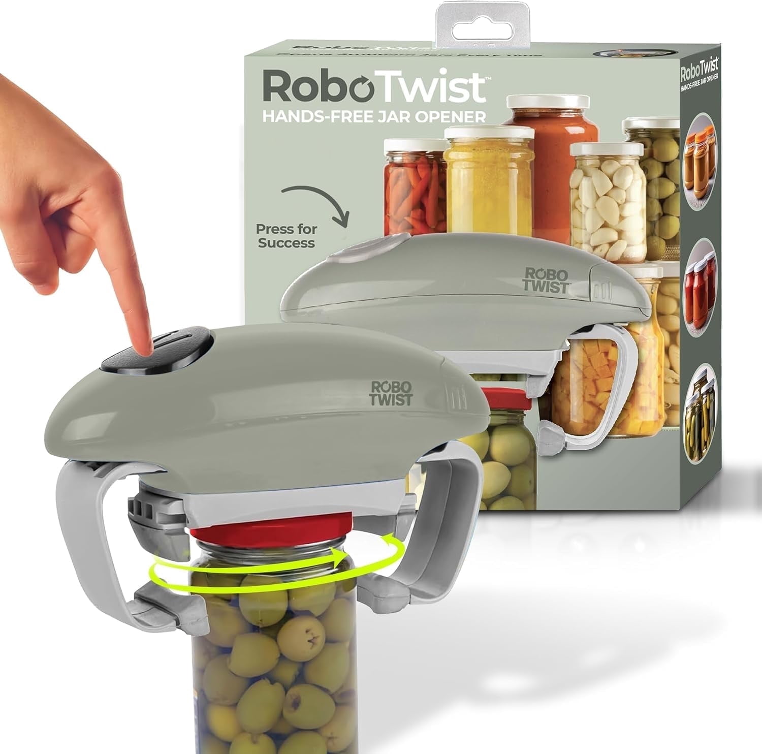 Robotwist Electric Jar Opener for Seniors with Arthritis, Automatic Jar ...