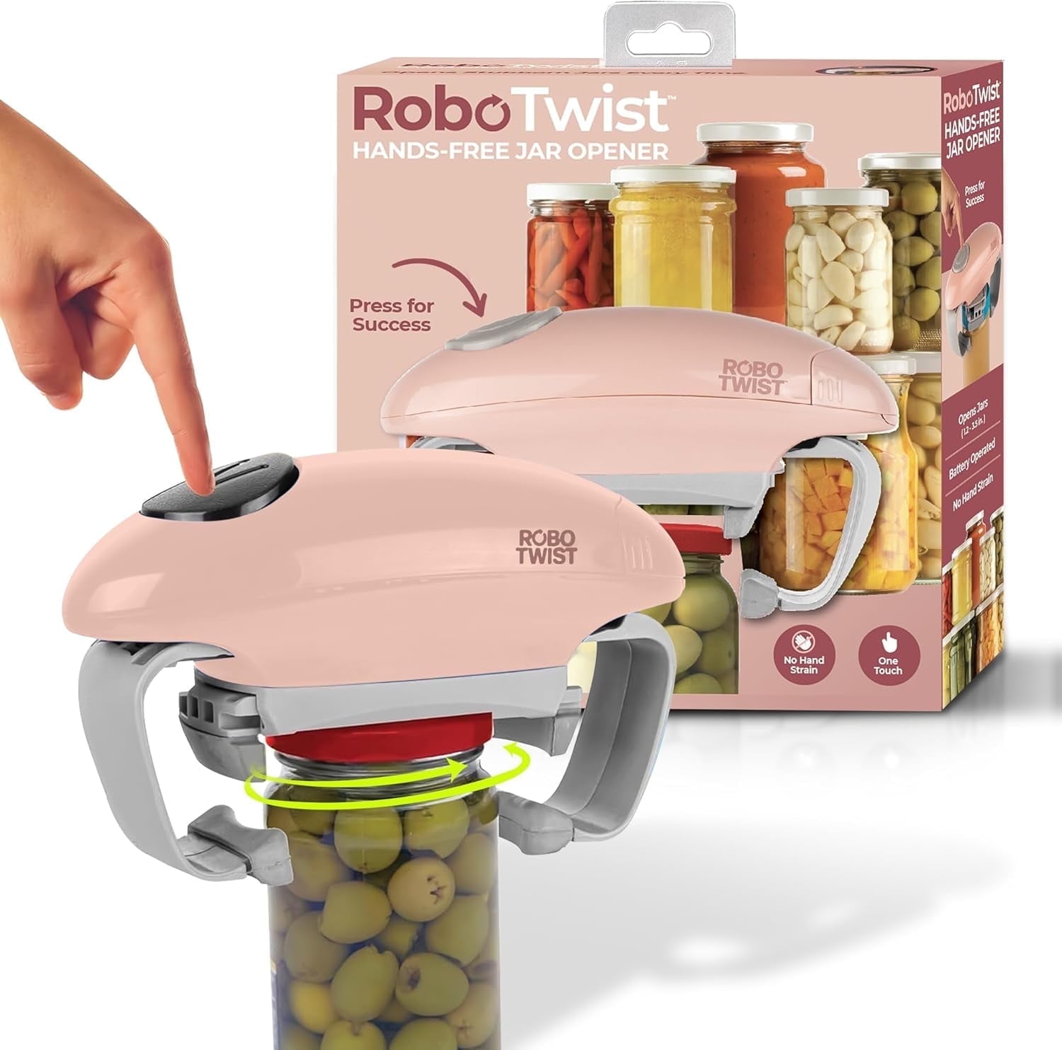 Robotwist Electric Jar Opener for Seniors with Arthritis, Automatic Jar ...